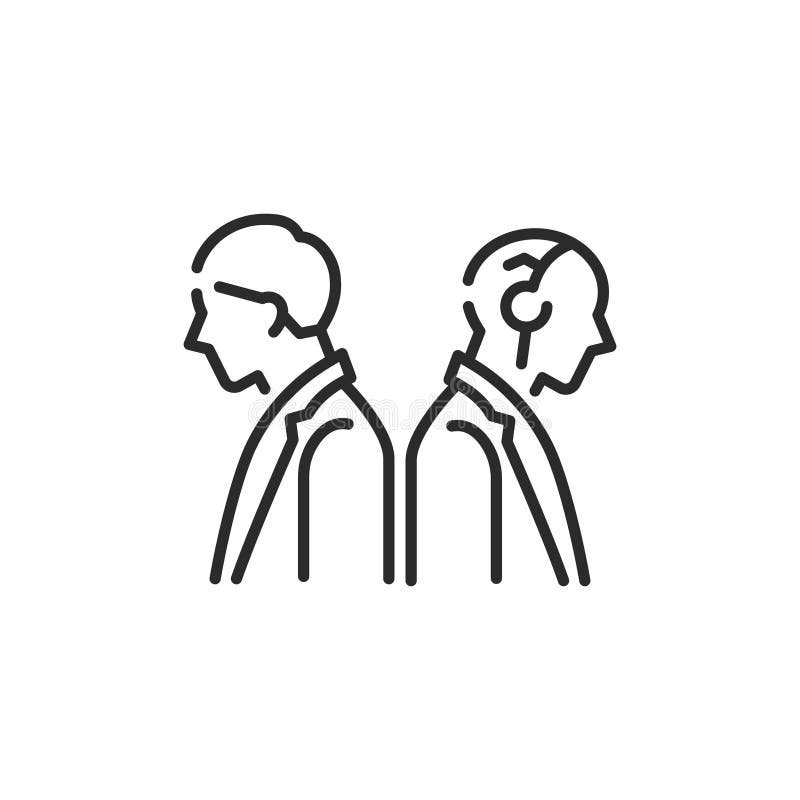 Human vs Robot Icon stock illustration. Illustration of competition ...