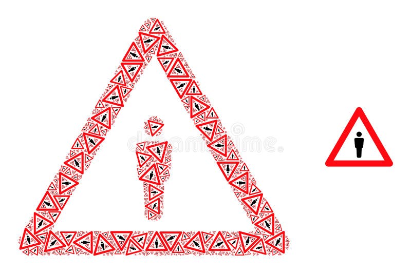 Human Warning Recursion Collage of Human Warning Items Stock Vector ...
