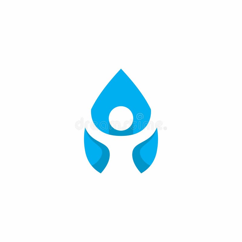 Human Water Logo Vector. Health Care Water Icon Stock Illustration ...