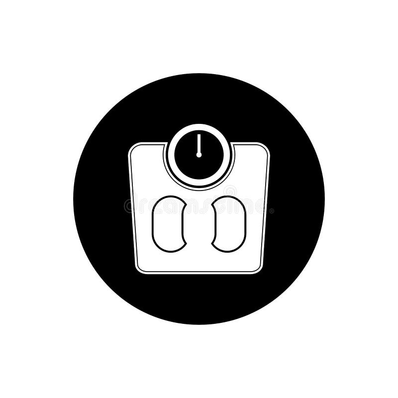 Human Weight Scale Button Icon. Stock Illustration - Illustration of ...