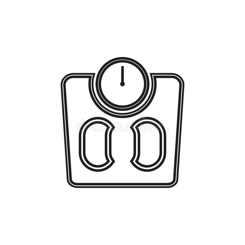 Human Weight Scale Line Icon. Editable Vector EPS Symbol Stock ...