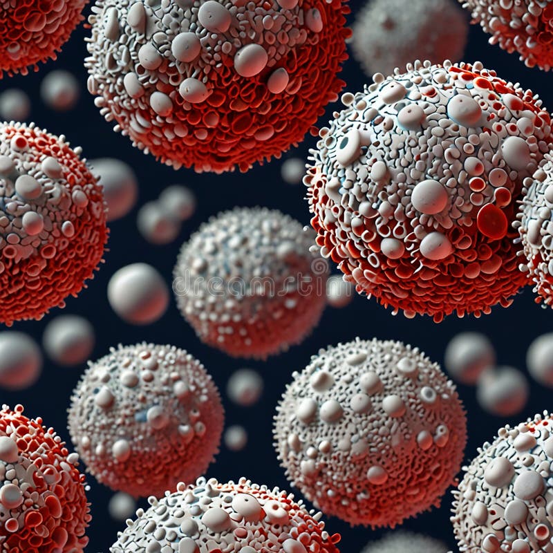 White Blood Cells in Blood Stream, 3D Illustration Stock Illustration ...