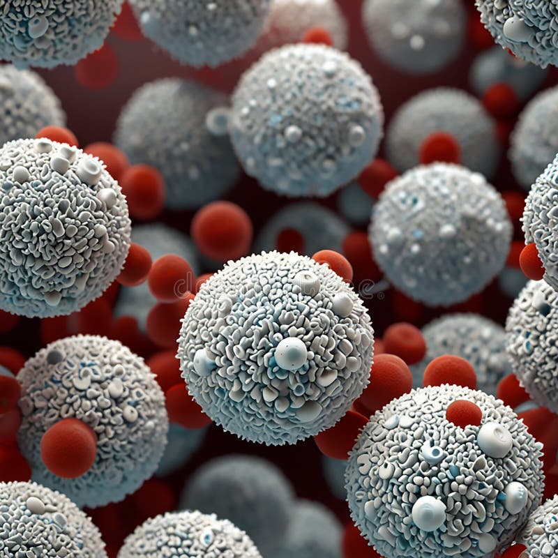 White Blood Cells in Blood Stream, 3D Illustration Stock Illustration ...