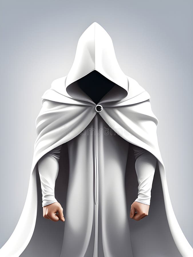 Human in a white cloth stock illustration. Illustration of fashion ...