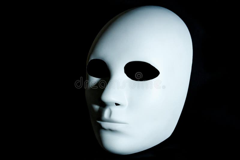 Human white face mask stock photo. Image of mystery - 136398702