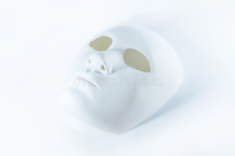 Human white face mask stock photo. Image of disguise - 136398554
