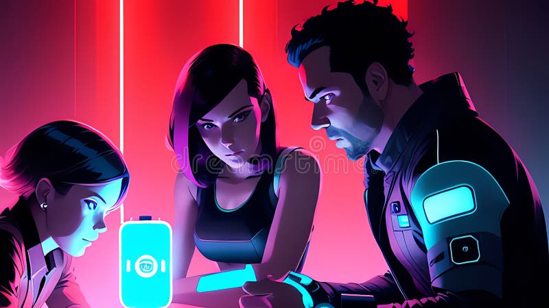 Human Who Communicates with Technology. Generative Ai Stock ...