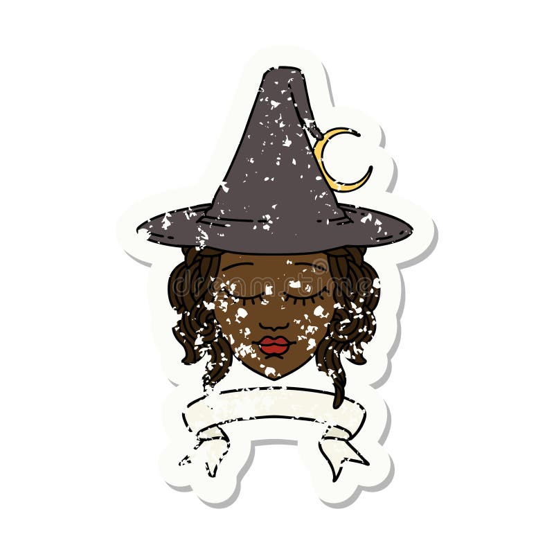 Human Witch Character with Banner Illustration Stock Vector ...