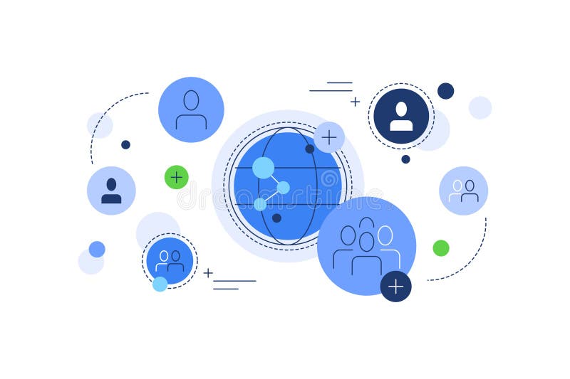 Human Connections. Internet, Global Communications. Teams Stock Vector ...