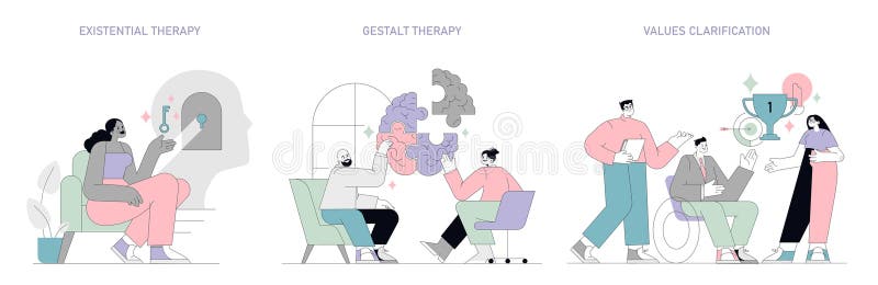 Humanistic Psychology. Flat Vector Illustration Stock Vector ...