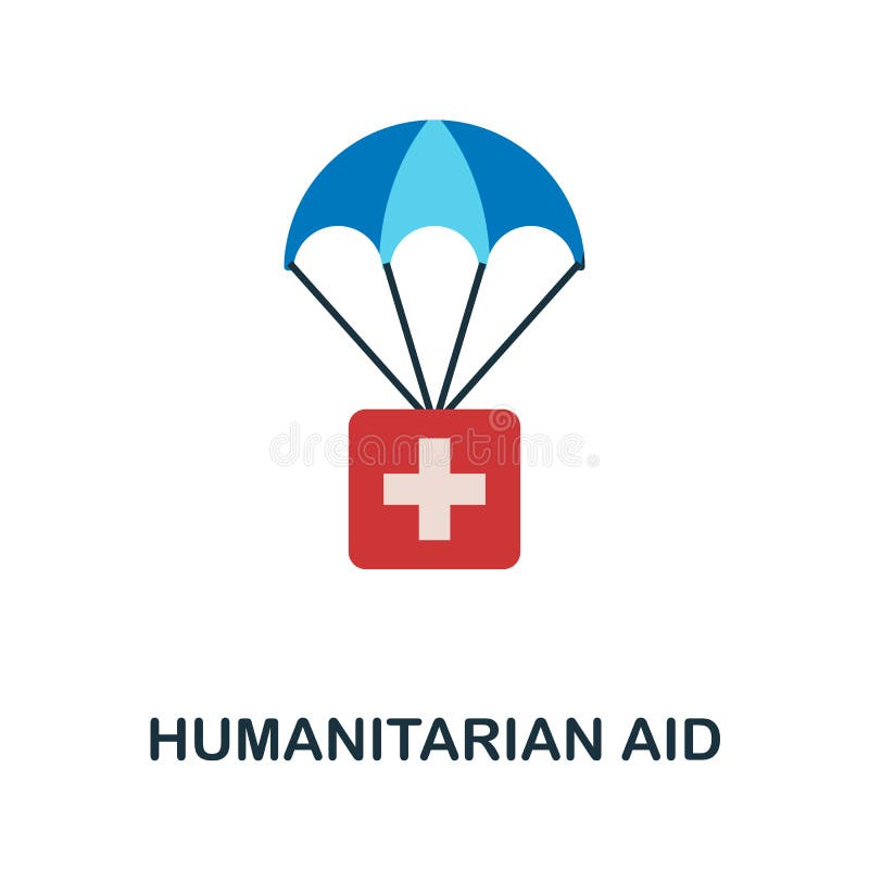 Humanitarian Aid Flat Icon. Color Simple Element from Volunteering ...