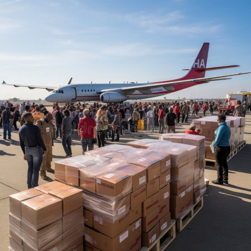 Humanitarian Aid, Representing Global Compassion and Support Stock ...