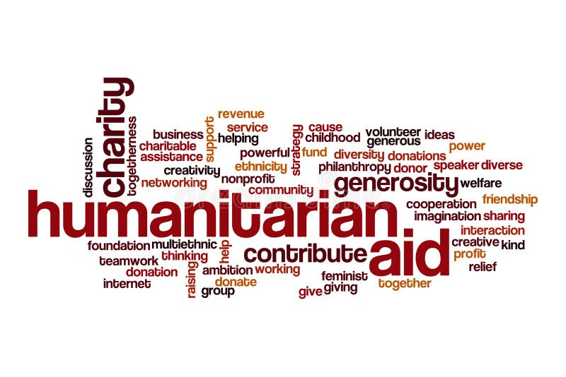 Humanitarian Aid Word Cloud Concept Stock Illustration - Illustration ...