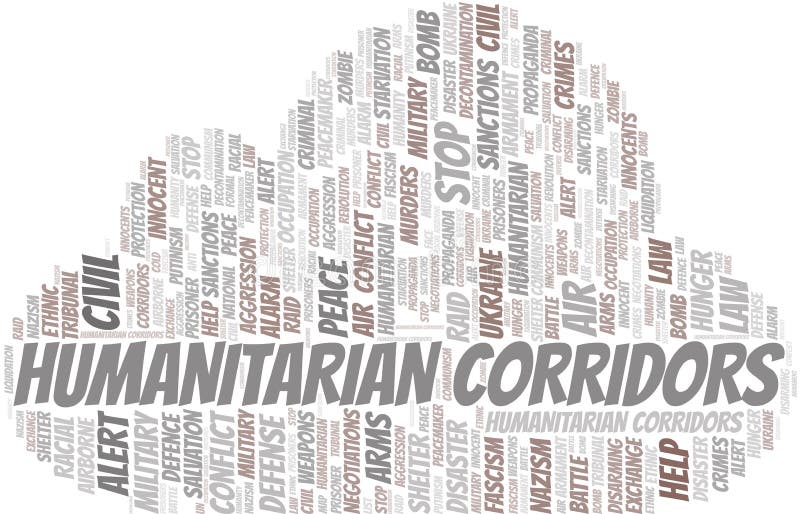 Humanitarian Corridors Word Cloud. Vector Made with the Text only ...