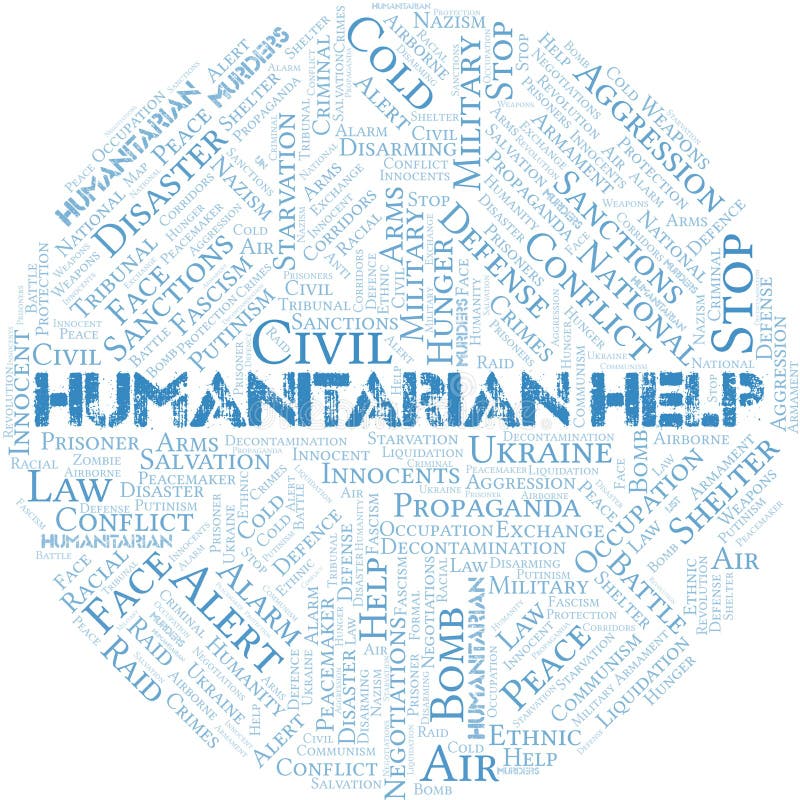 Humanitarian Help Word Cloud. Vector Made with the Text only. Stock ...