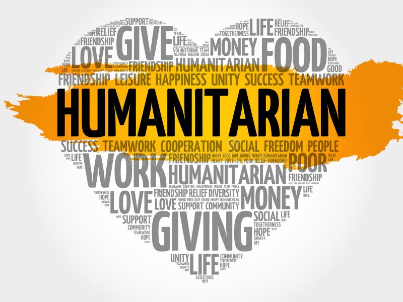 Humanitarian Heart Word Cloud Stock Photo - Image of community ...