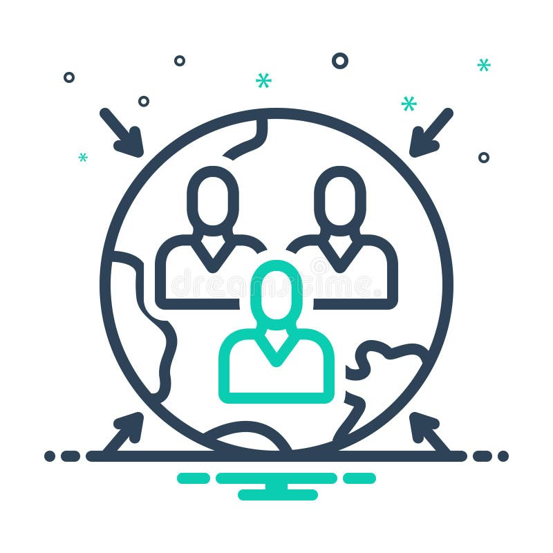 Mix Icon for Humanities, Mankind and People Stock Illustration ...
