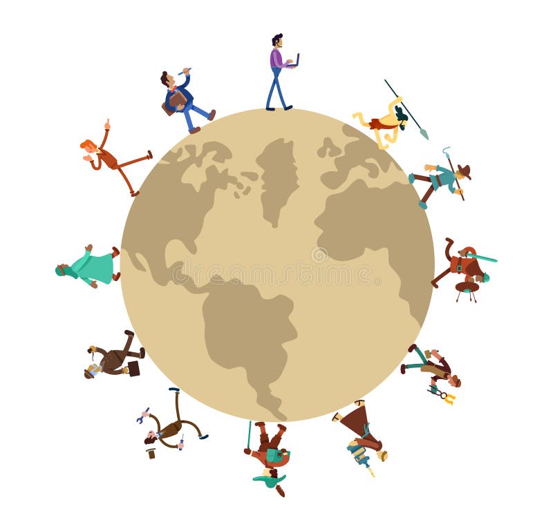 Humanity History Around World 2D Vector Web Banner, Poster Set Stock ...