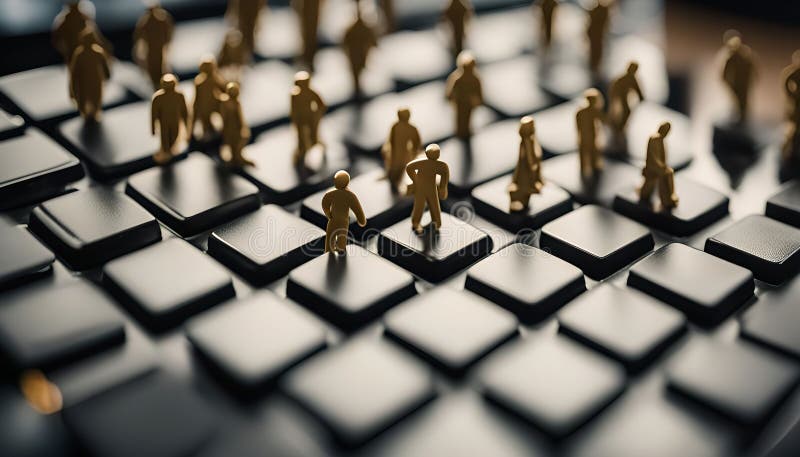 Humanity on the Keyboard stock illustration. Illustration of business ...