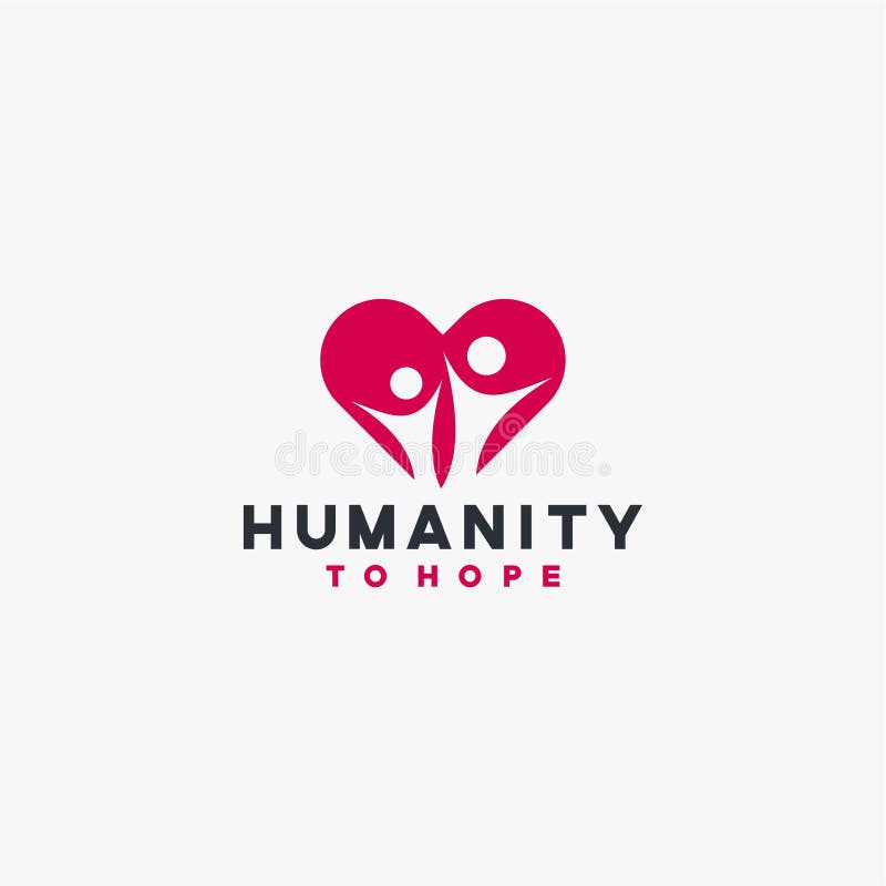 Humanity Logo Design. Teamwork Abstract Symbol. People Care Full Color ...