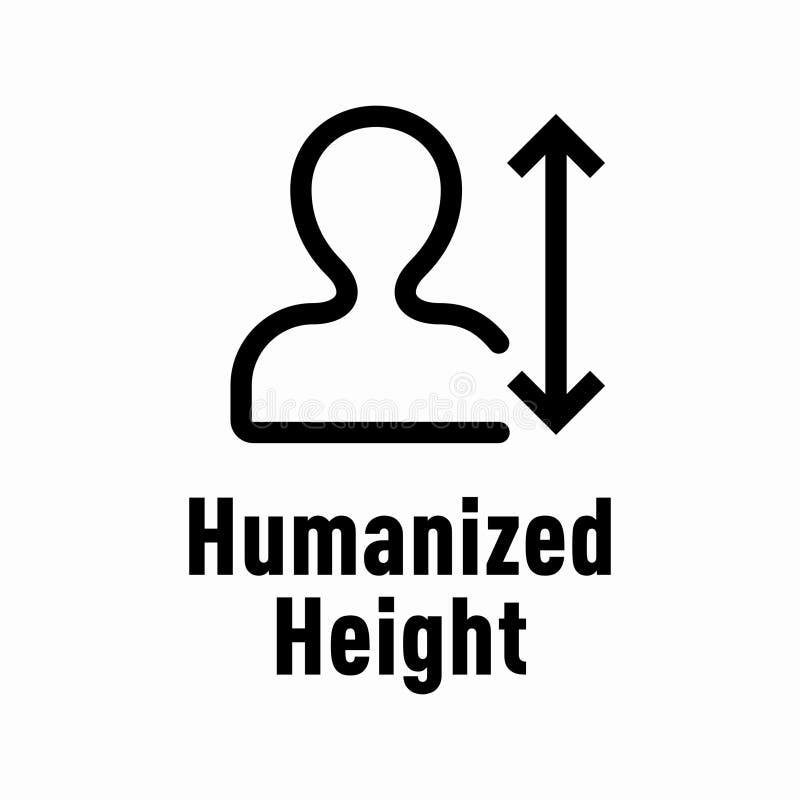 Humanized Height Vector Information Sign Stock Vector - Illustration of ...