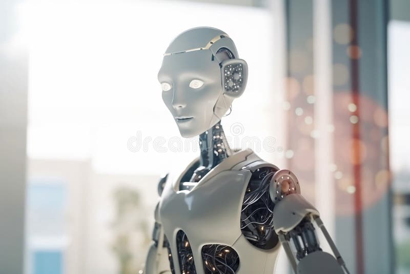 AI Android Robot. Generative AI Illustration Stock Illustration ...