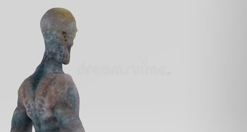 Humanoid Alien Creature Character 3D Illustration Stock Illustration ...