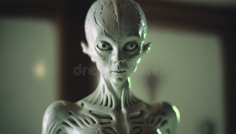 Humanoid Alien. Generative AI Stock Illustration - Illustration of ...