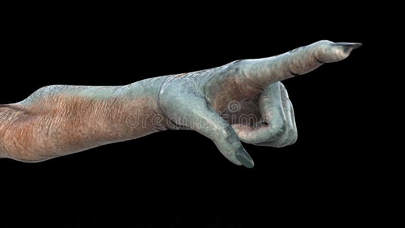 Alien Hand, 3D Illustration Stock Illustration - Illustration of ...