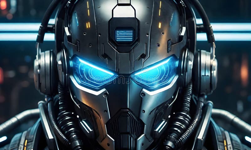 Evil Humanoid Android Robot, a Concept of the Future Stock Image ...