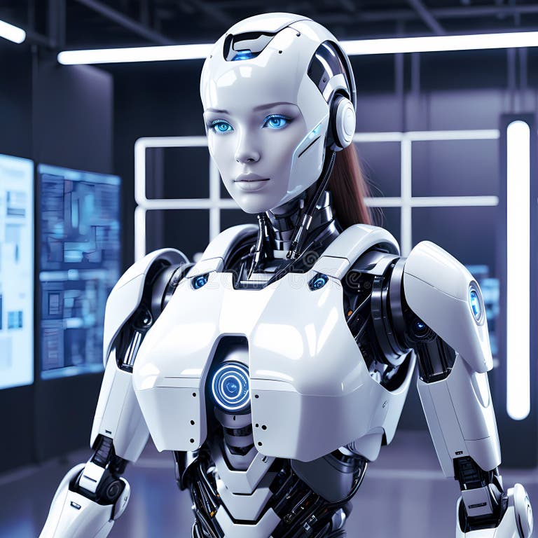 Humanoid Artificial Intelligence Technology, Female Robotic Assistance ...
