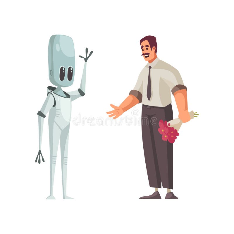Humanoid Cartoon Illustration Stock Vector - Illustration of funny ...