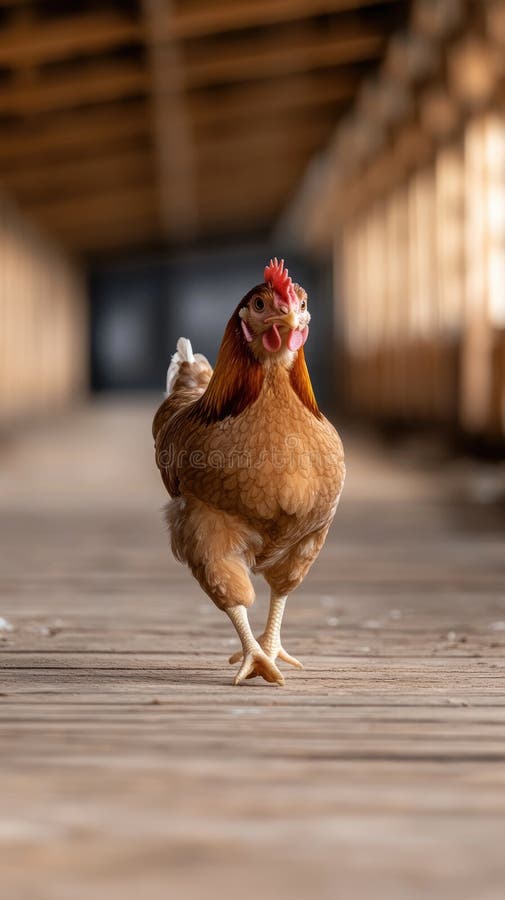 A Humanoid Chicken in a Navy Blue Suit Strides Forward with a Confident ...