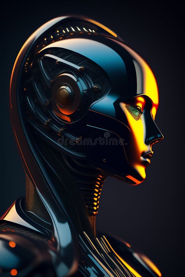 A Humanoid Cyber Robotic with a Neural Network Robot. Cyborg that Uses ...