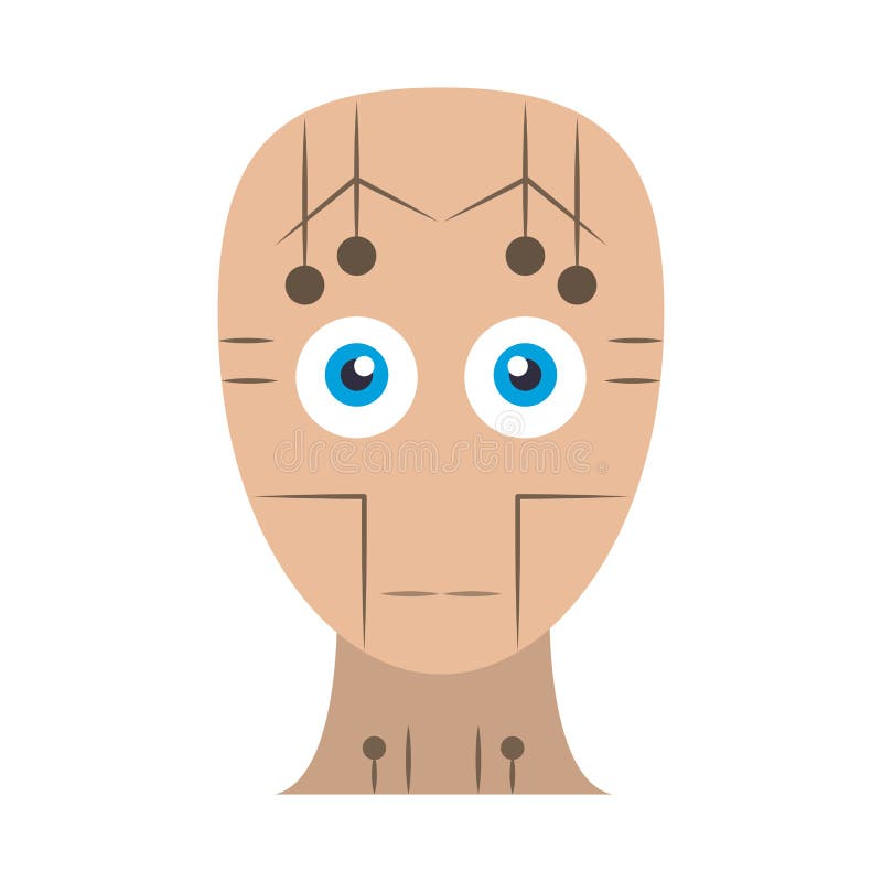 Humanoid Cyborg Avatar Cartoon Character Stock Vector - Illustration of ...
