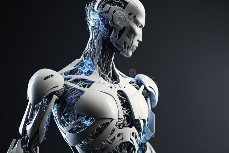 Humanoid Cyborg. Generative AI Stock Illustration - Illustration of ...