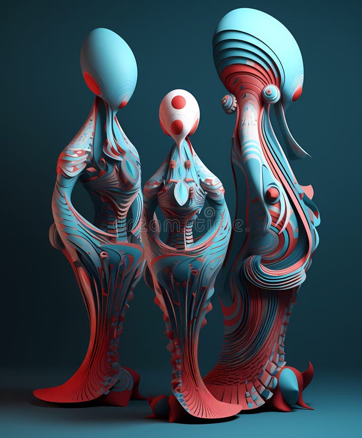 Humanoid Design in the Style of Organic Forms. Kinetic Contemporary ...