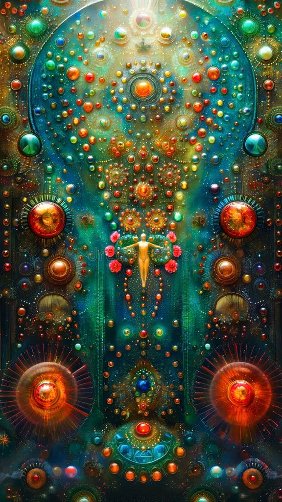 A Humanoid Form is at the Center of a Cosmic Awakening, Surrounded by ...