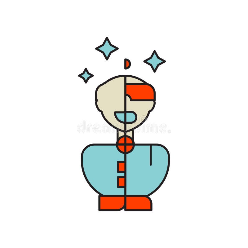 Humanoid Icon Vector Isolated on White Background, Humanoid Sign ...