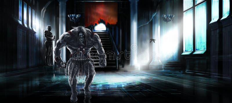 Humanoid monster stock illustration. Illustration of fear - 89793048