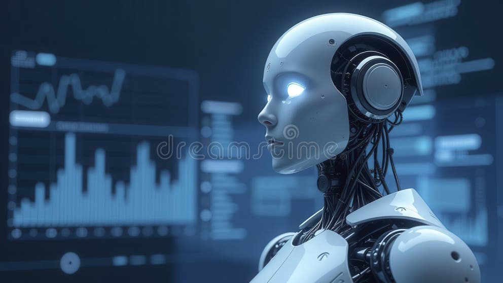 Humanoid Robot Analyzing Stock Market Data and Graphs Using Artificial ...