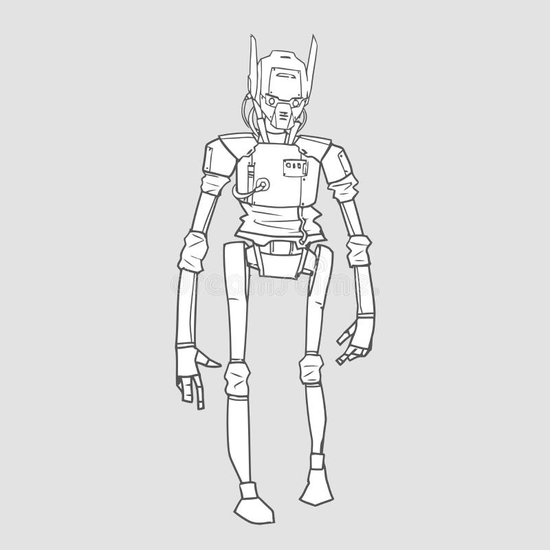 Humanoid Robot, Android with Artificial Intelligence. Robot Show ...