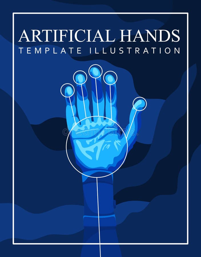 Humanoid Robot Android Hand in Futuristic Hi-tech Style. Modern ...