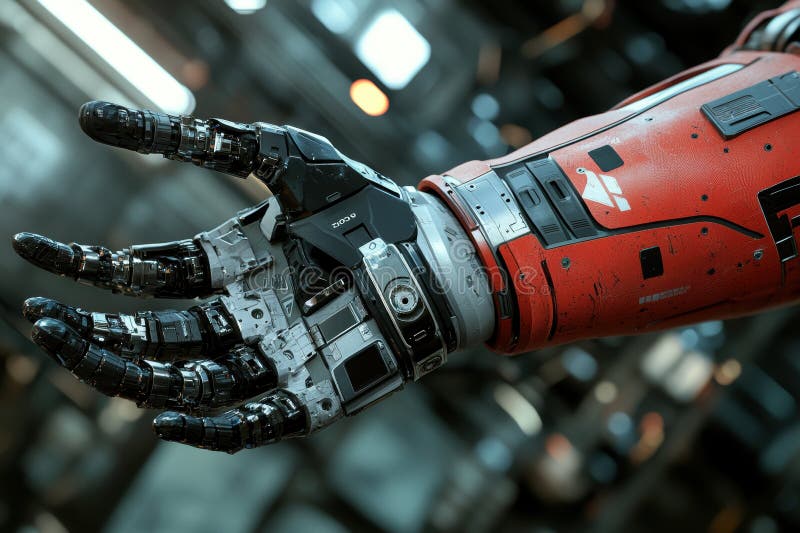 Humanoid Robot Assembling Intricate Mechanical Systems in Futuristic ...