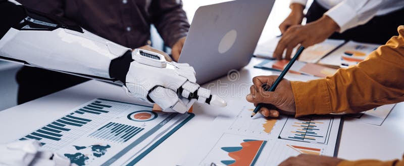 Humanoid Robot Assisting Professionals with Data Analysis and Business ...