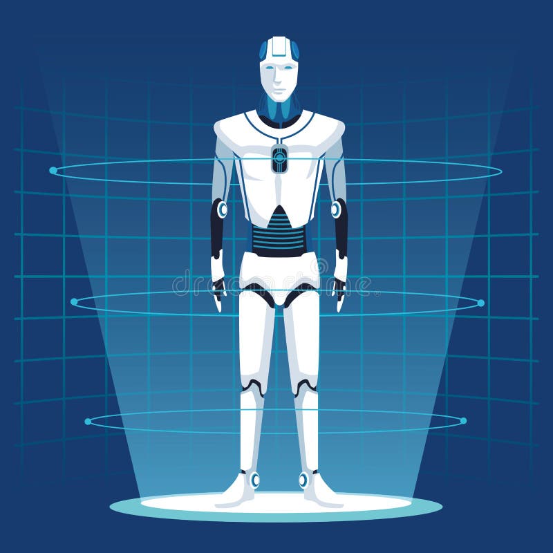 Humanoid robot avatar stock vector. Illustration of electronic - 133413456