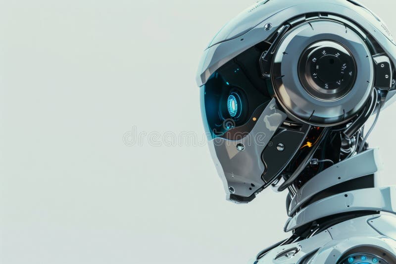 A Humanoid Robot with Big Blue Eyes and Sleek Design, Showcasing ...