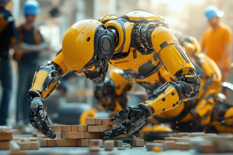 Humanoid Robot Building Construction with Human Workers Observing ...