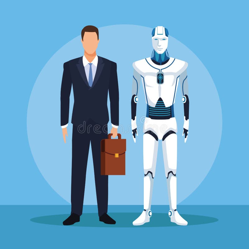 Humanoid robot avatar stock vector. Illustration of electronic - 133413456