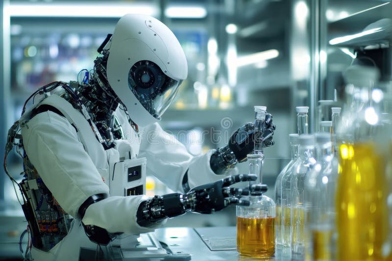 Robotic Researcher Conducts Experiments in a High-tech Laboratory ...